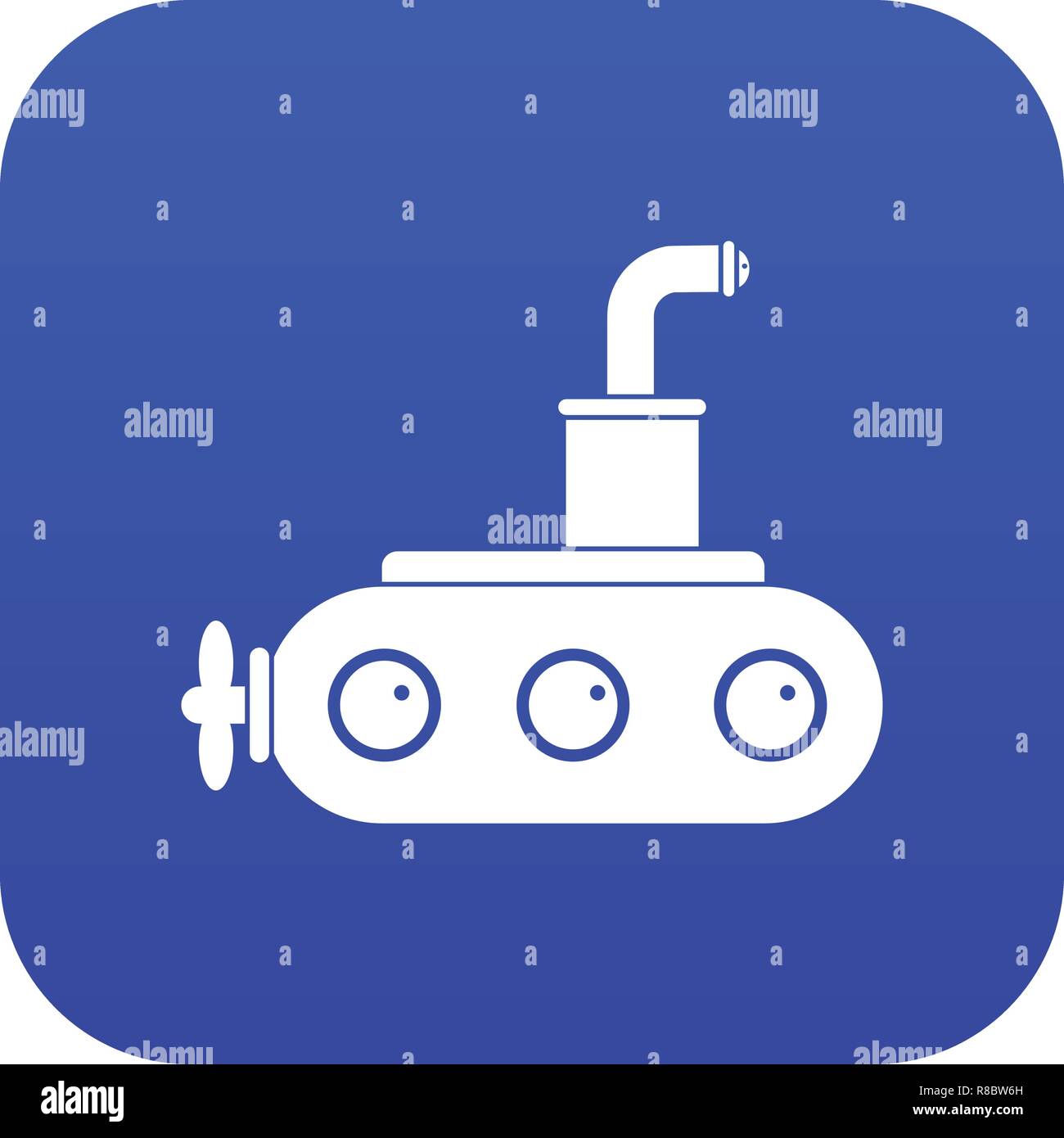 Submarine icon digital blue Stock Vector Image & Art - Alamy