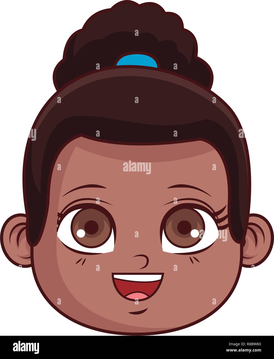Cute Girl Face Cartoon Stock Vector Image And Art Alamy