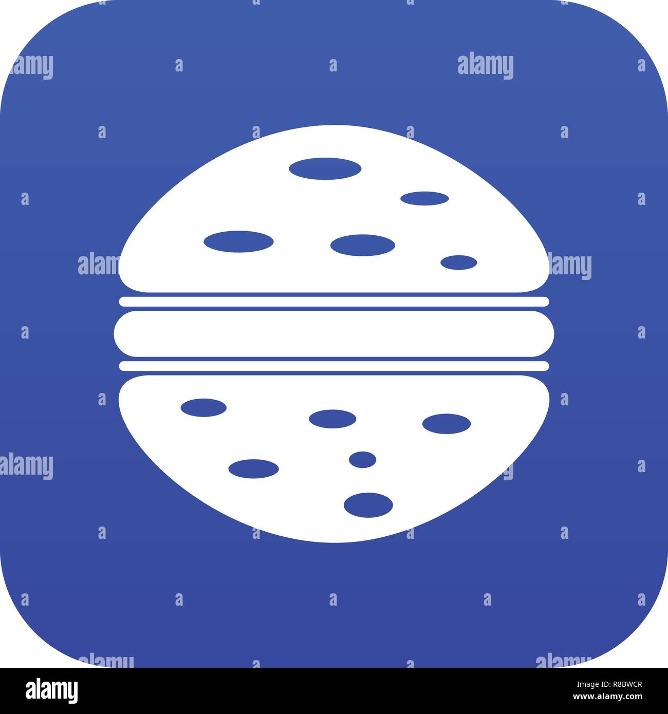 Burger icon digital blue Stock Vector Image & Art - Alamy