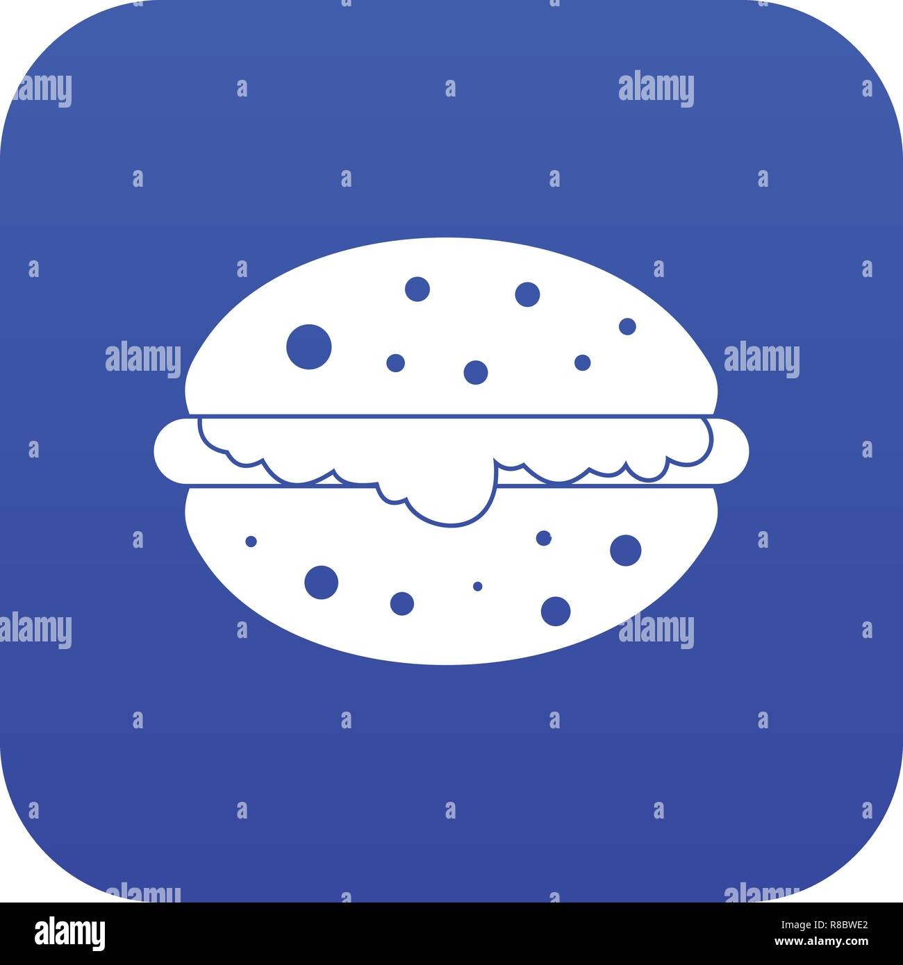 Burger icon digital blue Stock Vector Image & Art - Alamy