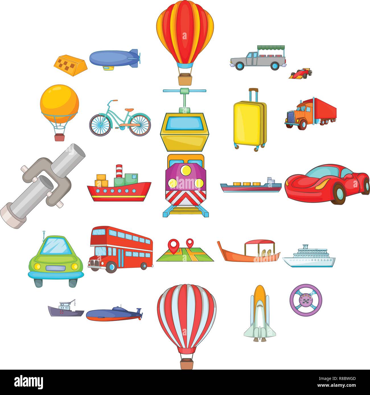 Shipping icons set, cartoon style Stock Vector Image & Art - Alamy