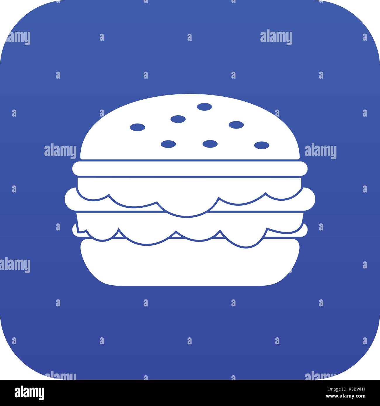 Burger icon digital blue Stock Vector Image & Art - Alamy