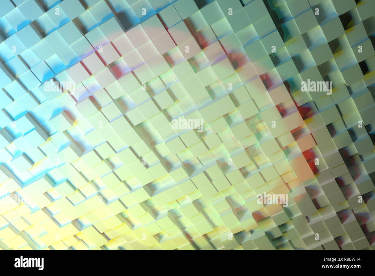 Colorful 3d Rendering Background Abstract Geometric Structure Block Or Cube Shape Composition