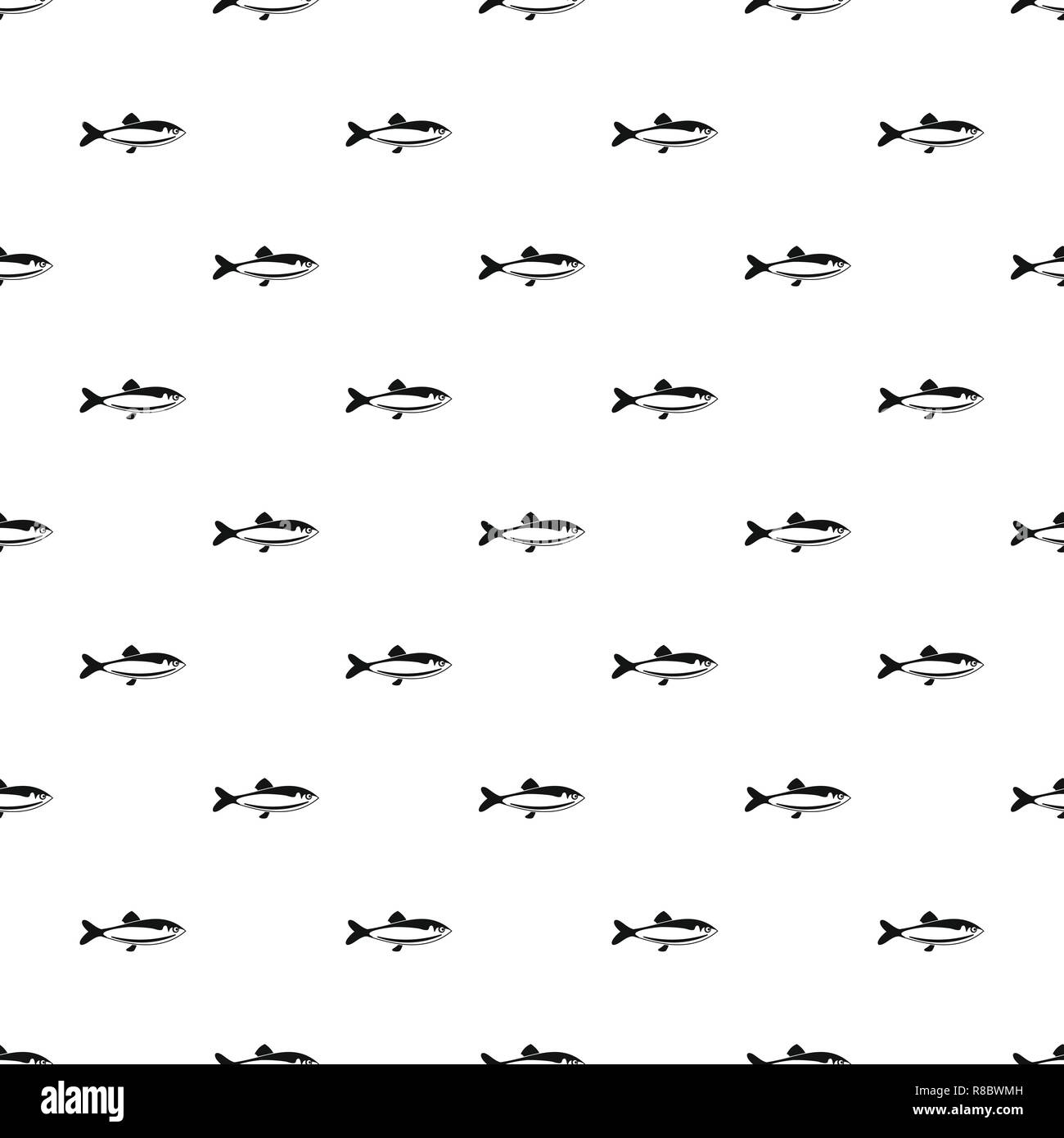 Repeating pattern fish Black and White Stock Photos & Images - Alamy