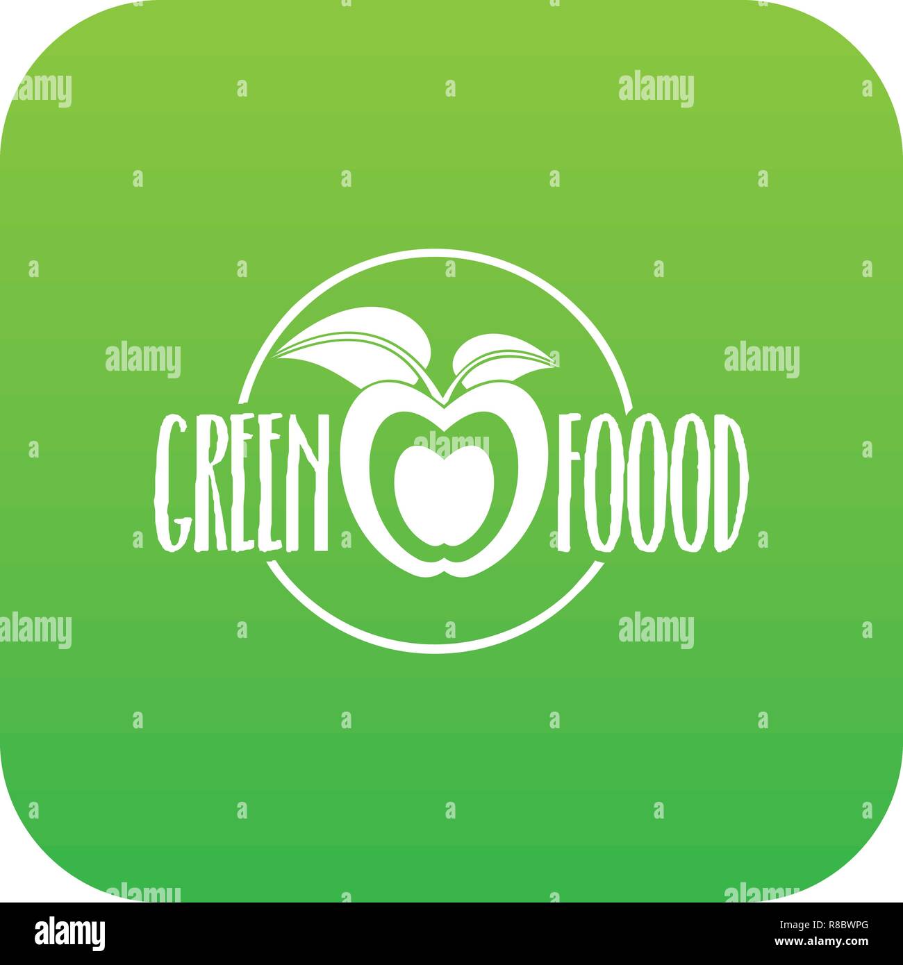 Eco food icon green vector Stock Vector Image & Art - Alamy