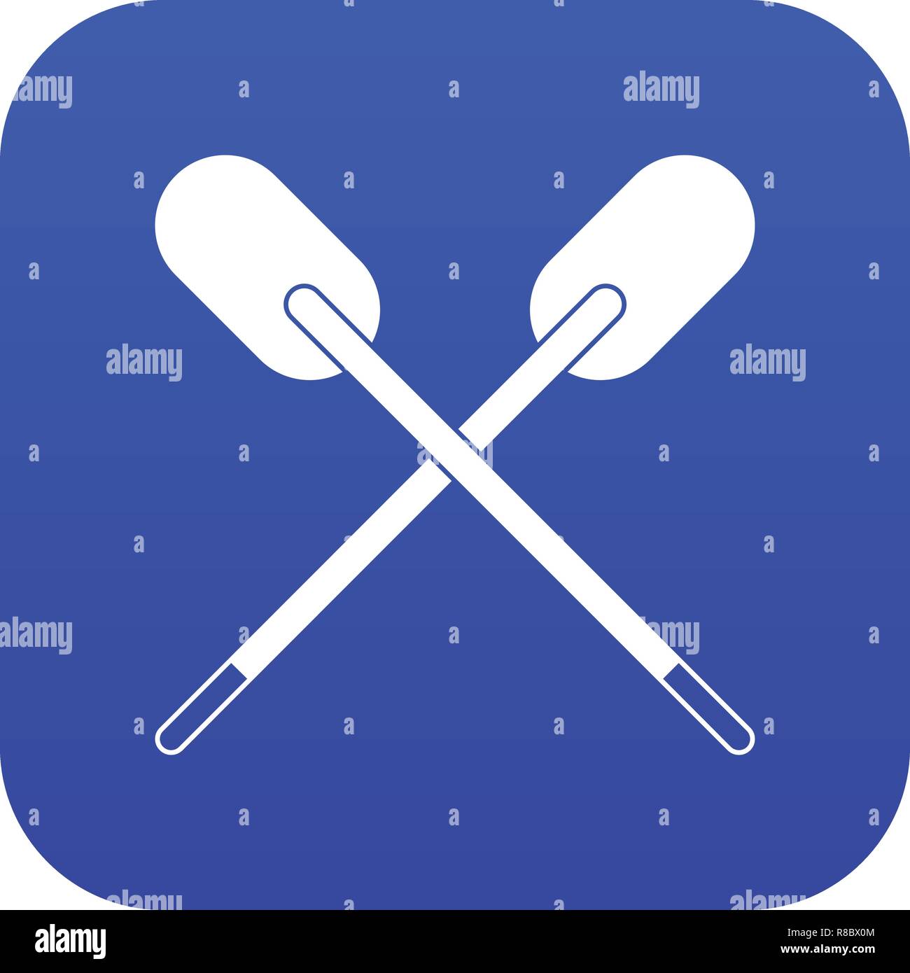 Two wooden crossed oars icon digital blue Stock Vector Image & Art - Alamy