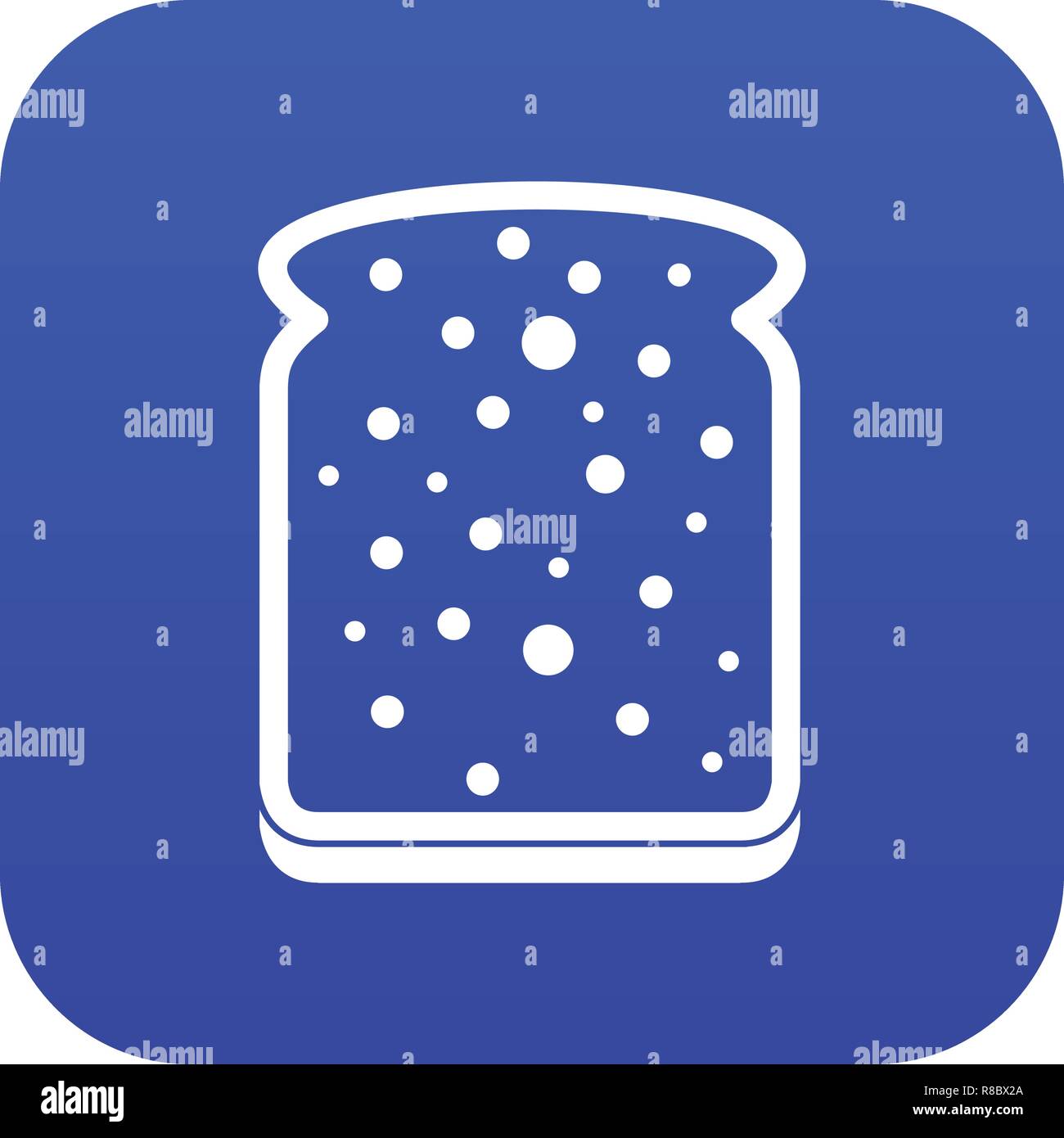 Slice of white bread icon digital blue Stock Vector Image & Art - Alamy