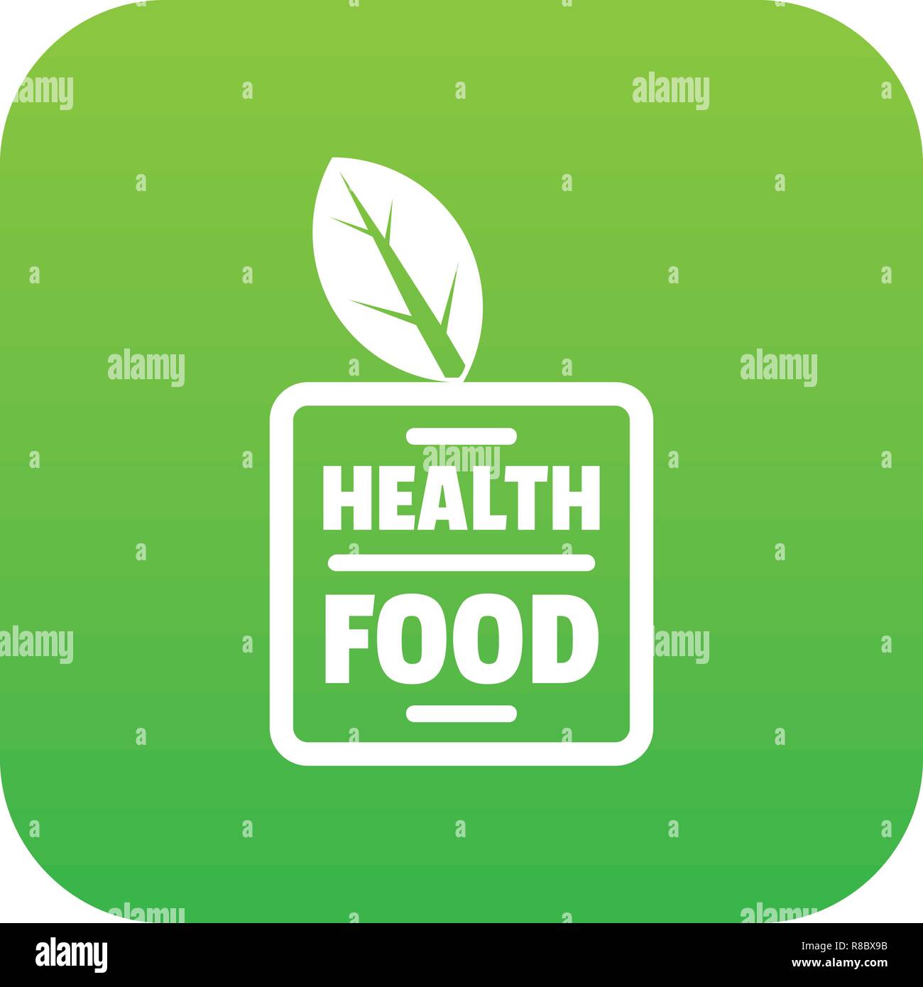 Health food icon green vector Stock Vector Image & Art - Alamy