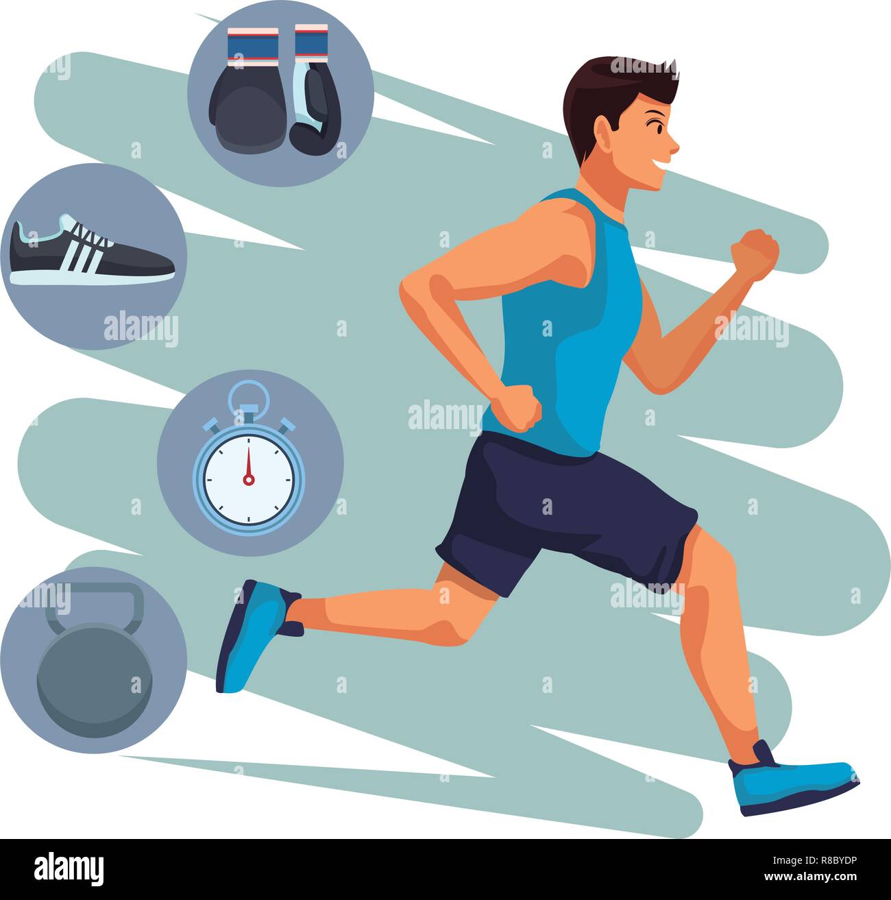 Marathon timer with runner Stock Vector Images - Alamy