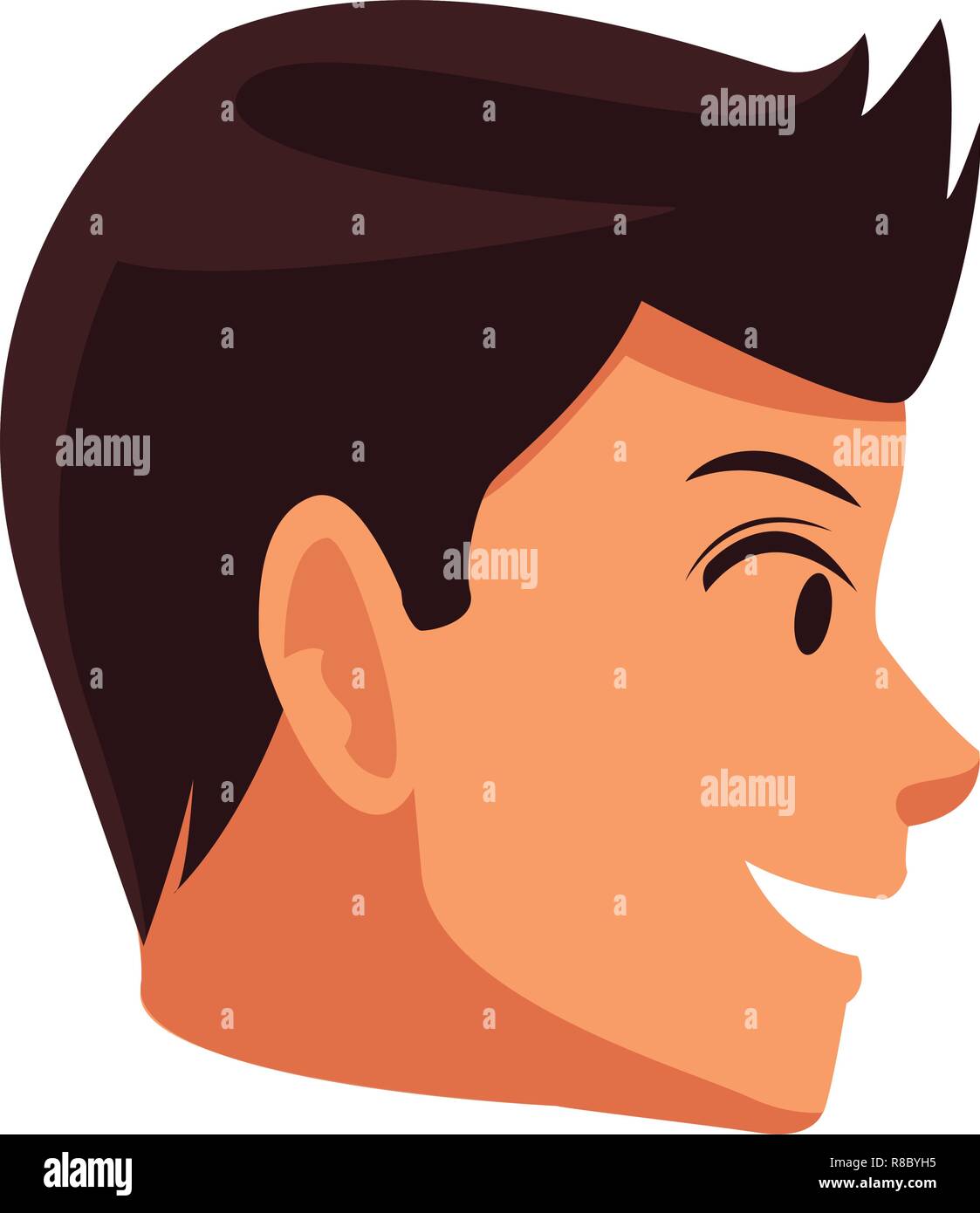 Man face sideview Stock Vector Image & Art - Alamy
