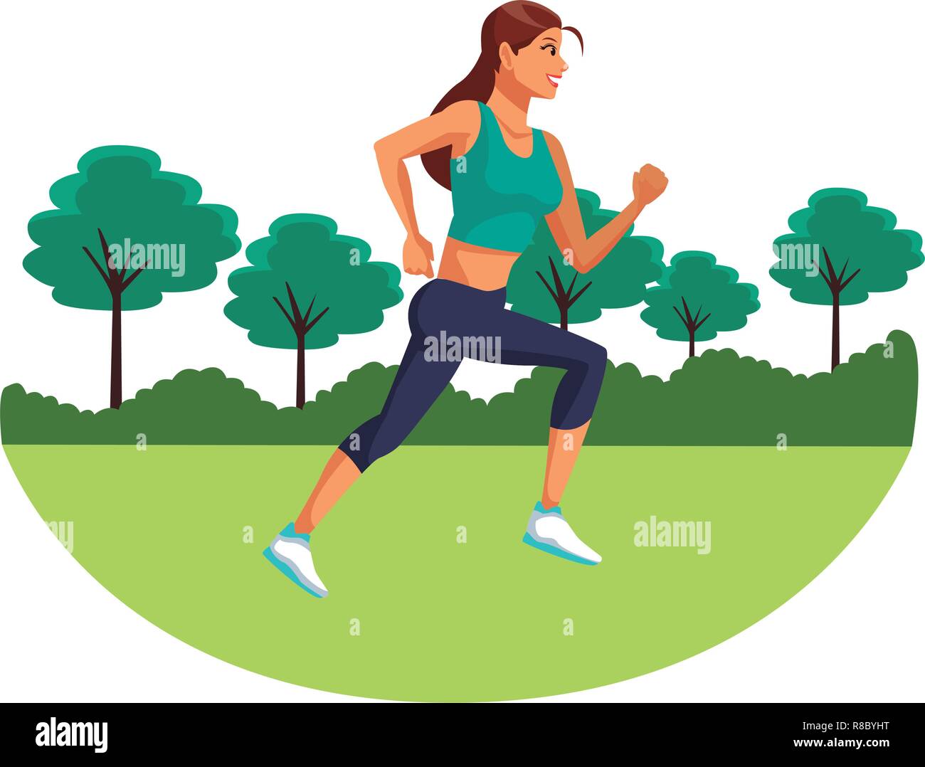 Fitness woman running Stock Vector Image & Art - Alamy