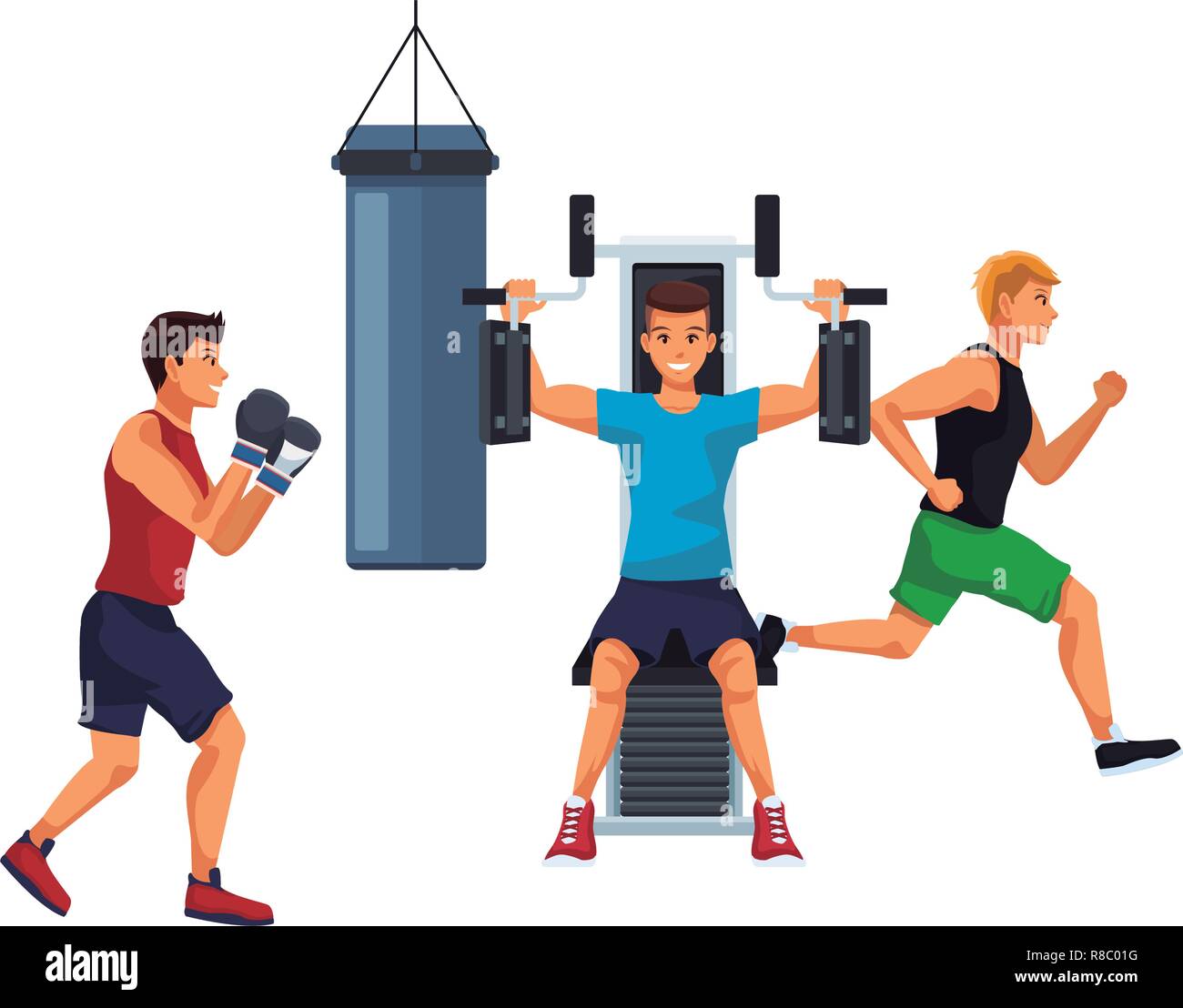 Fitness people cartoon Stock Vector Image & Art - Alamy