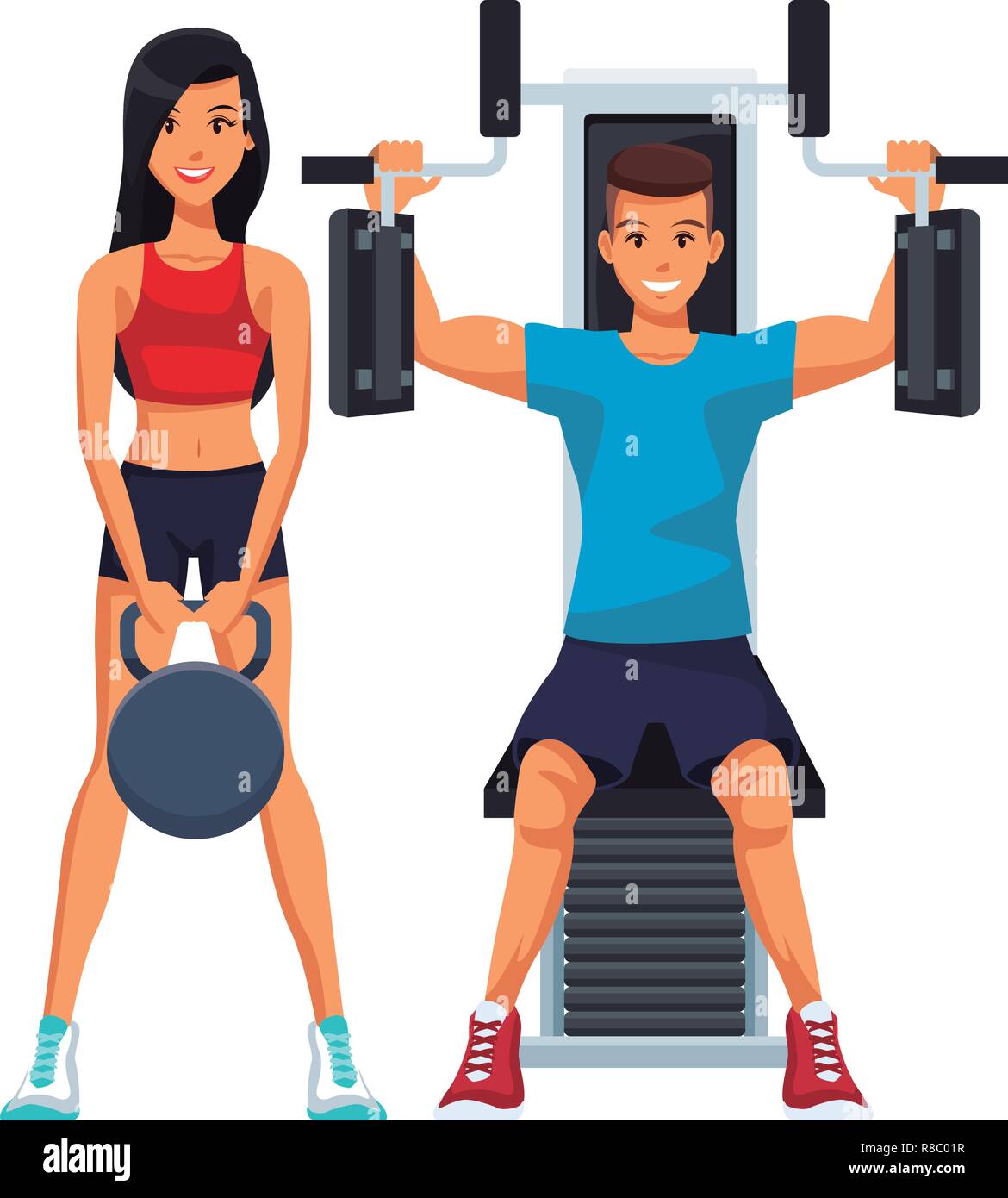 Fitness people cartoon Stock Vector Image & Art - Alamy