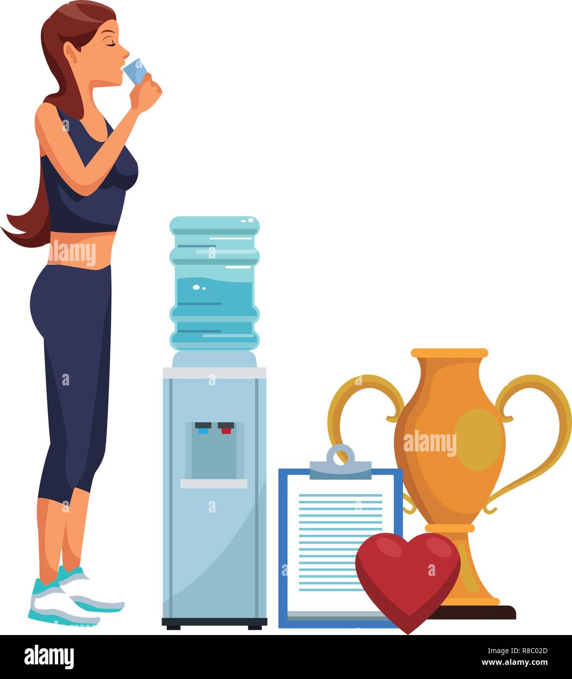 Fitness people cartoon Stock Vector Image & Art - Alamy