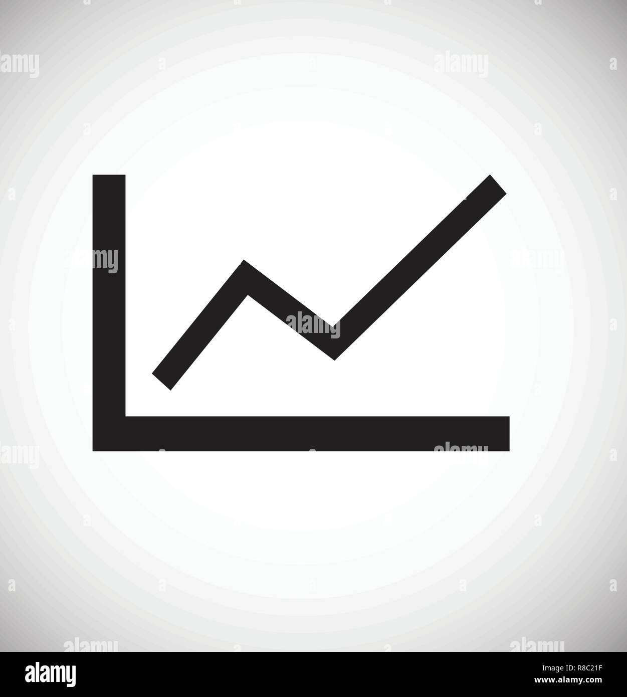 Grow diagram icon on white background for graphic and web design, Modern simple vector sign ...