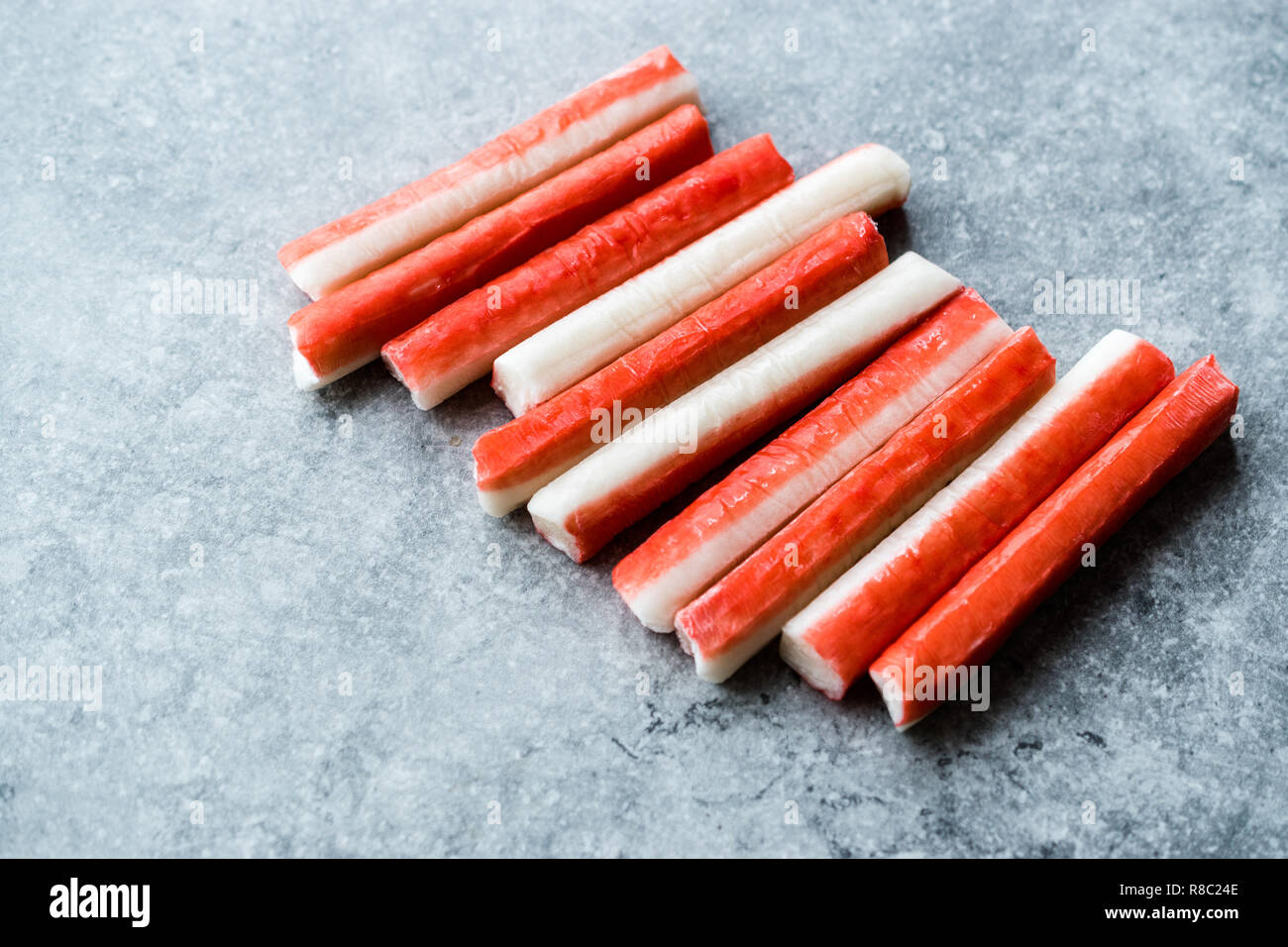 Fresh Crab Sticks Surimi Ready to Eat. Fast Food Stock Photo - Alamy