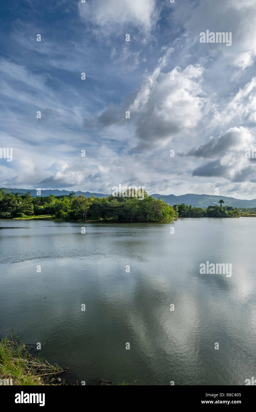 Pilar dam. Lake water, sun and clouds. Bohol Stock Photo - Alamy