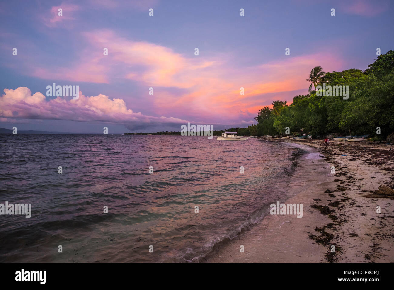 Sunset view beach bohol island hi-res stock photography and images - Alamy