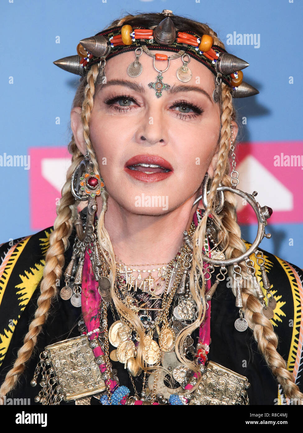 MANHATTAN, NEW YORK CITY, NY, USA - AUGUST 20: Singer Madonna poses ...