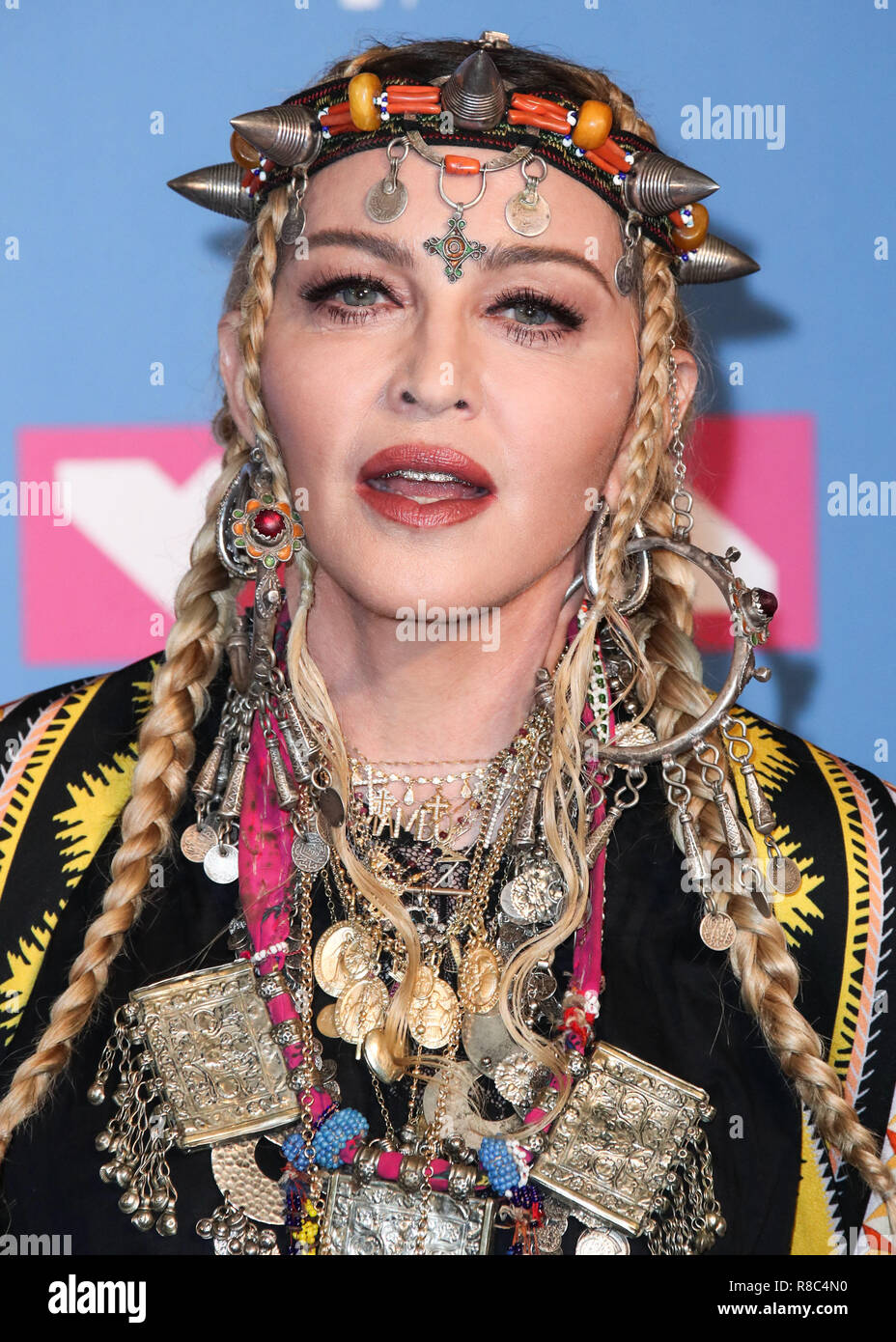 MANHATTAN, NEW YORK CITY, NY, USA - AUGUST 20: Singer Madonna poses ...