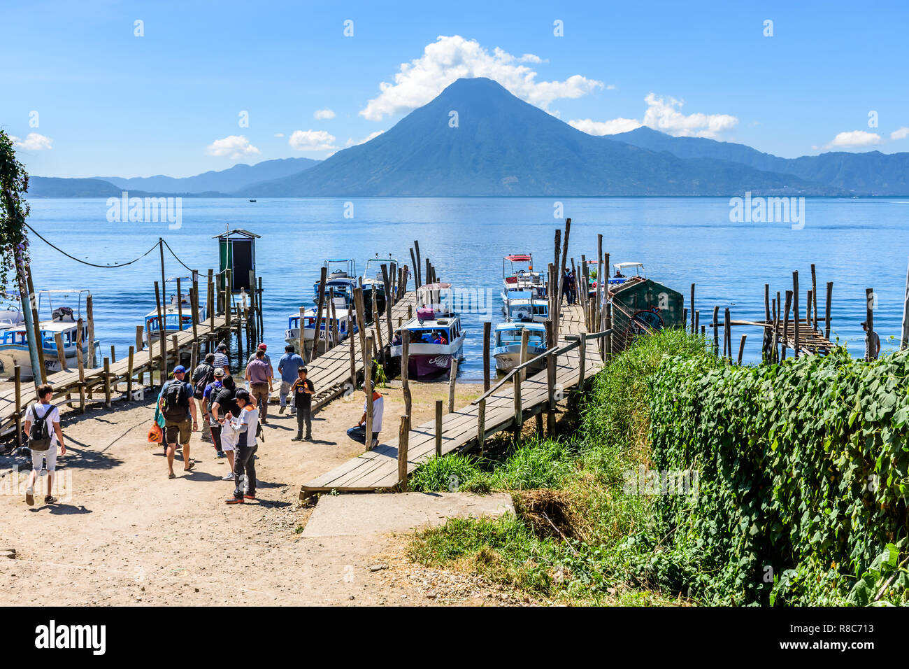 Panajachel, Lake Atitlan, Guatemala - November 12, 2018: Locals ...