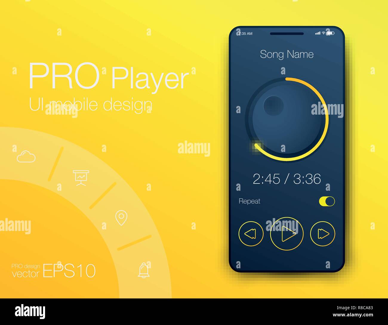 UX audio player templates. Stock vector eps10 Stock Vector Image & Art ...