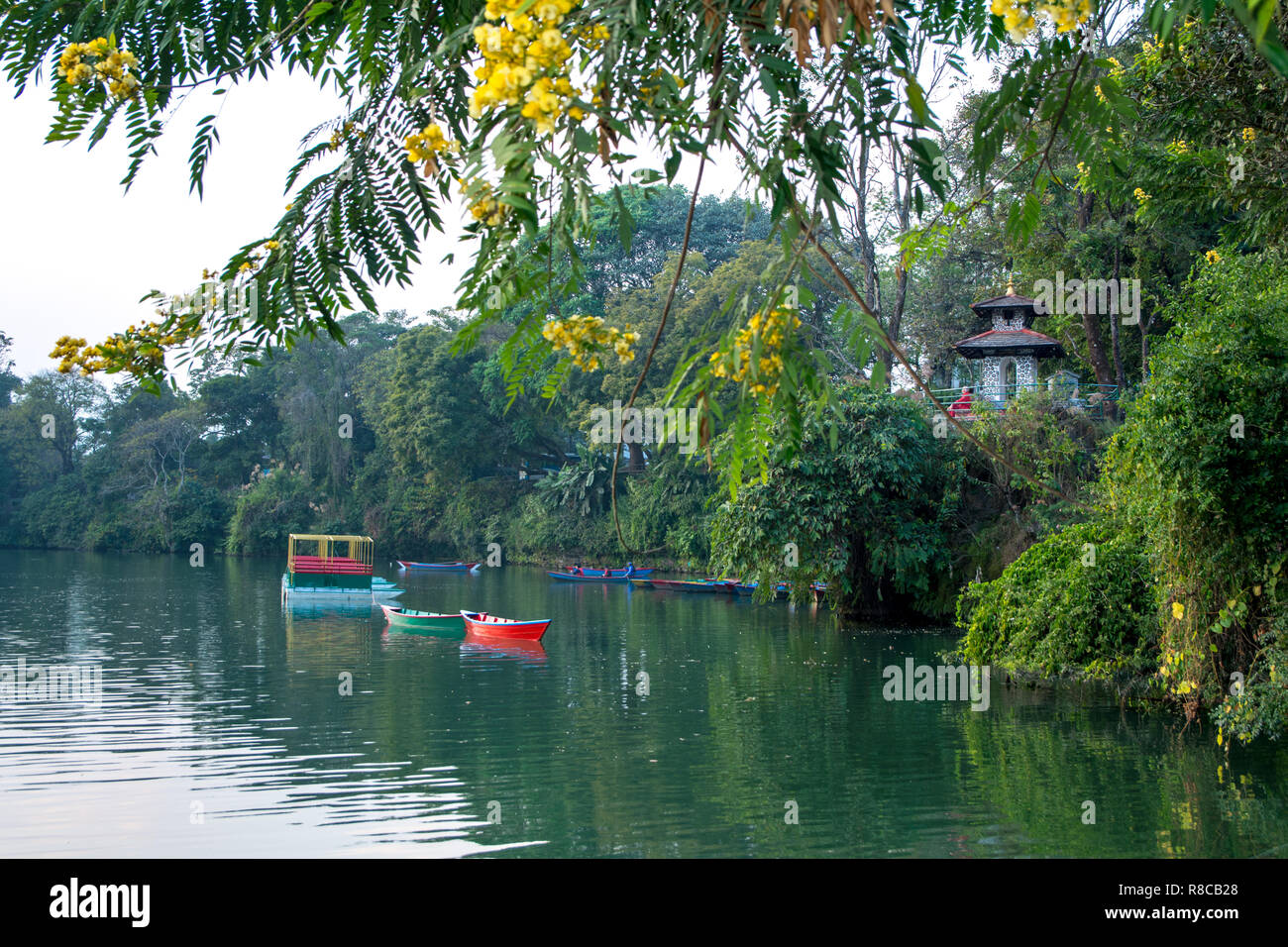 Barahi hindu temple phewa lake hi-res stock photography and images - Alamy