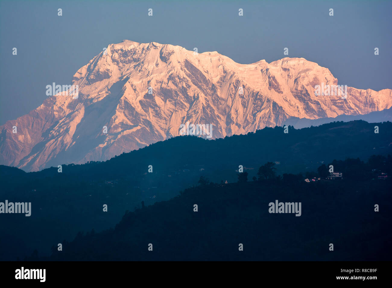 Mountain peak Annapurna View from Pokhara city , Nepal Stock Photo - Alamy