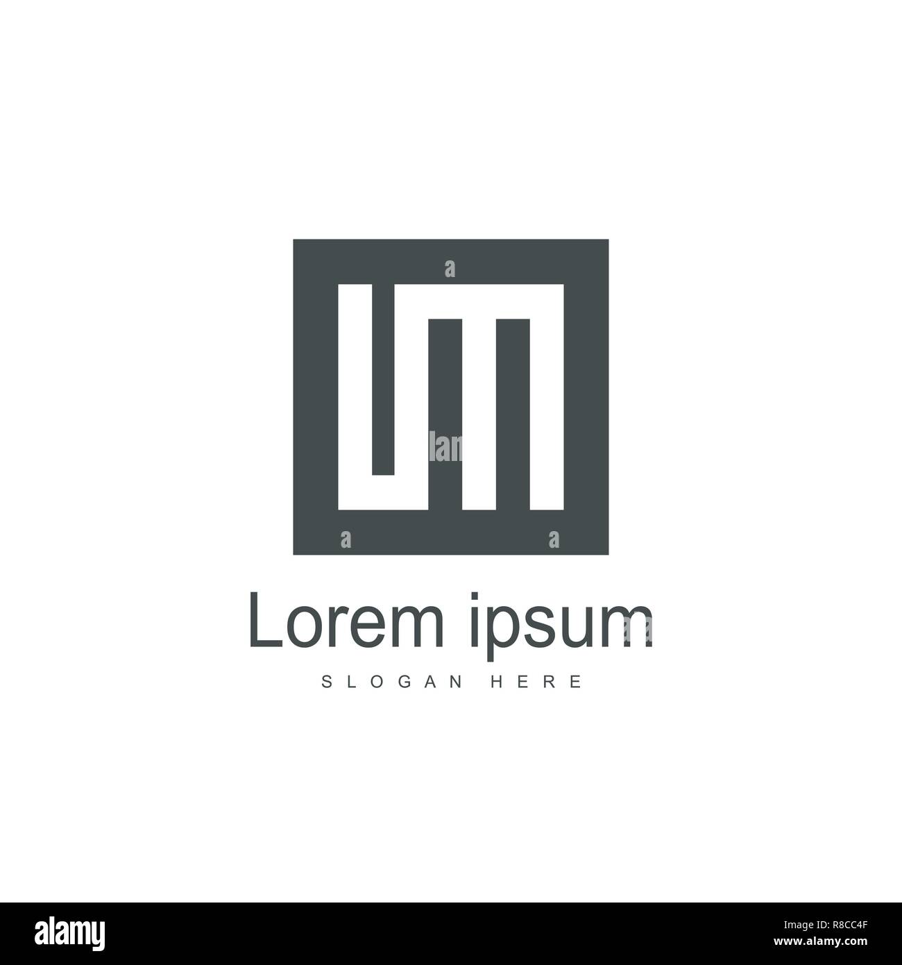 Initial Letter IM Logo Template Design. Minimalist letter logo template ...