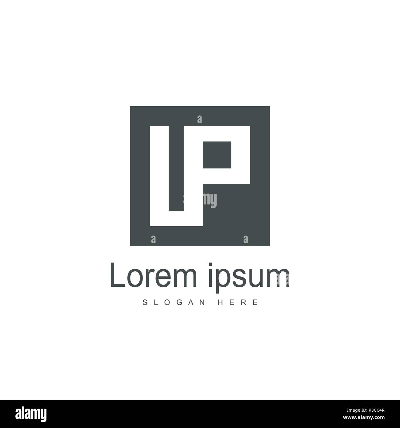 Initial Letter IP Logo Template Design. Minimalist letter logo template ...