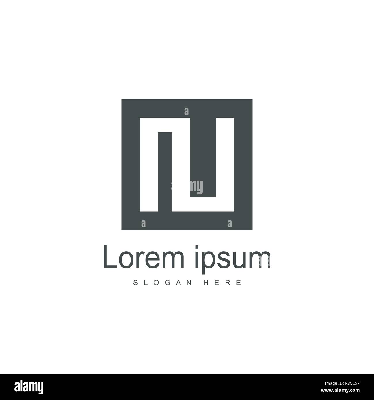 Initial Letter IU Logo Template Design. Minimalist letter logo template ...