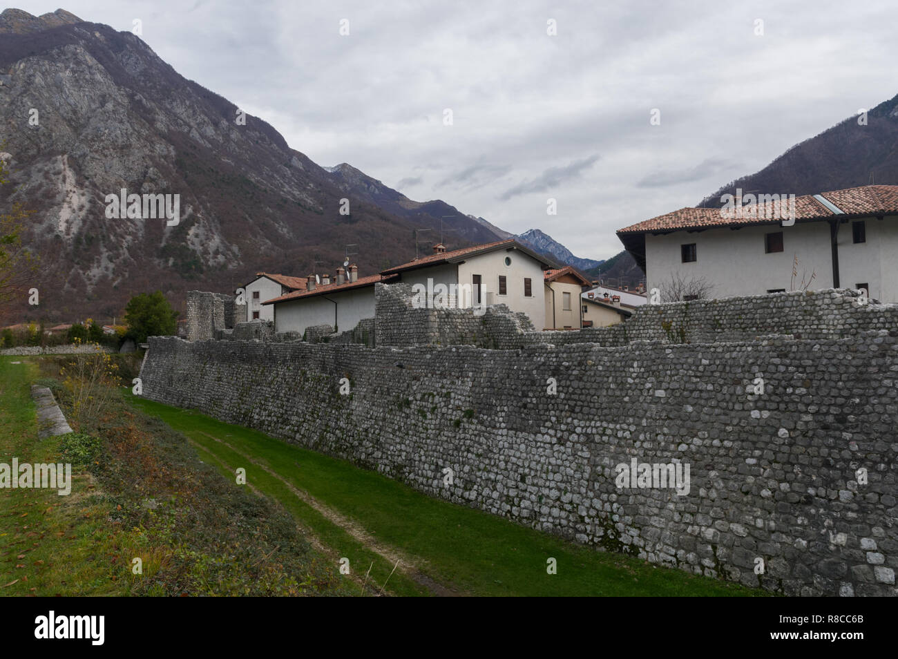 Venzone, Italy (10th December 2018) - The medieval walls that run ...