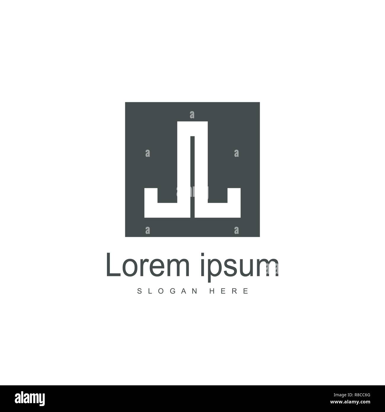 Initial Letter JJ Logo template design. Minimalist letter logo vector ...