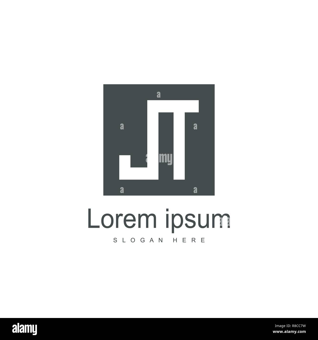 Initial Letter JT Logo template design. Minimalist letter logo vector design Stock Vector Image ...