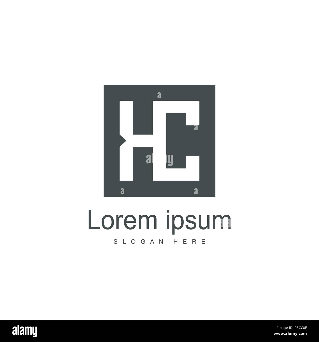 Initial Letter KC Logo template design. Minimalist letter logo vector ...