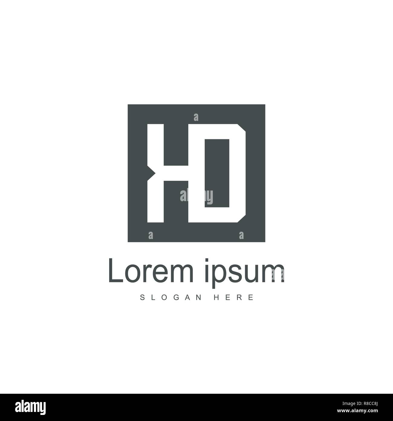 Initial Letter KD Logo template design. Minimalist letter logo vector ...