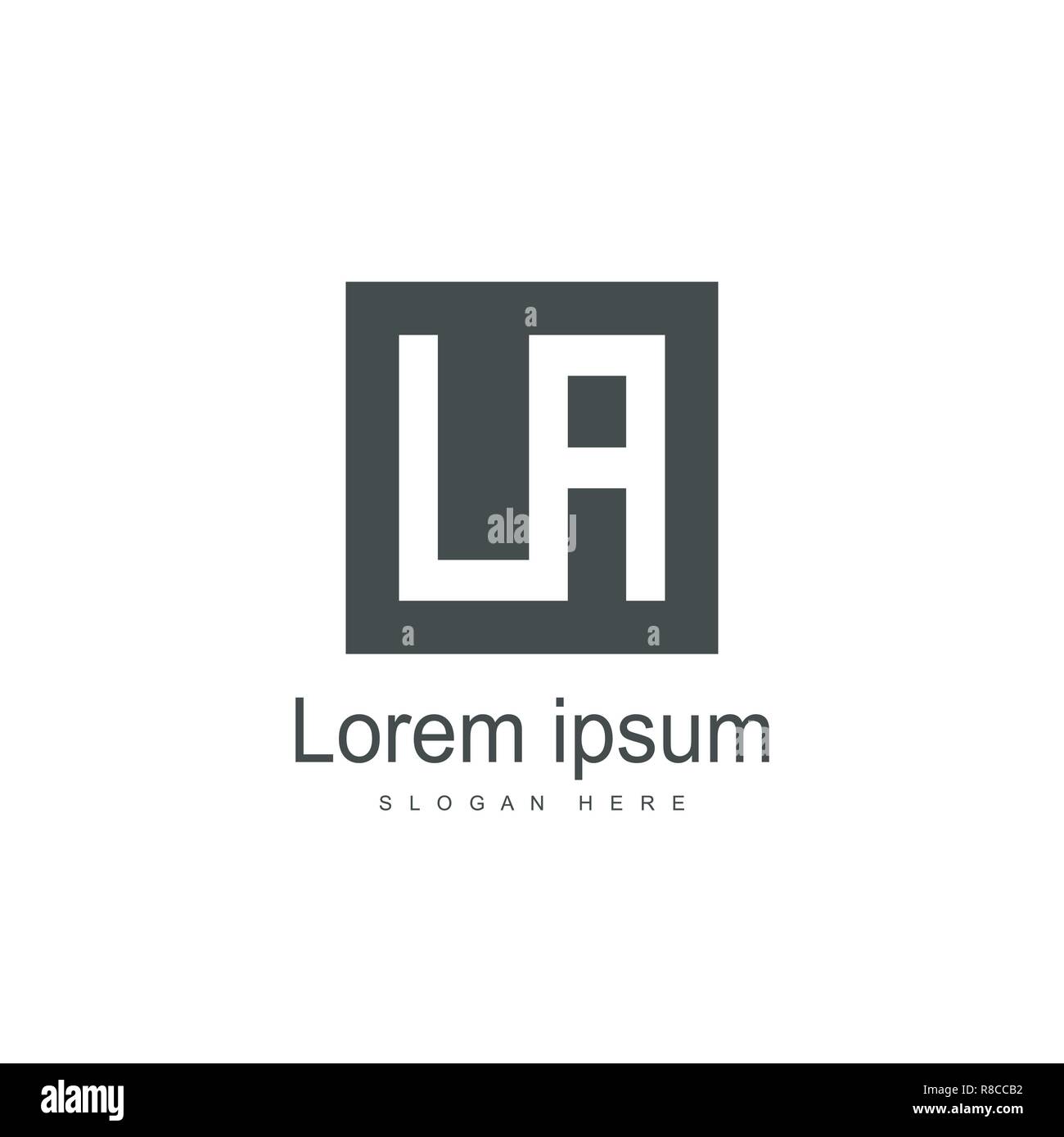 Initial Letter LA Logo template design. Minimalist letter logo vector ...