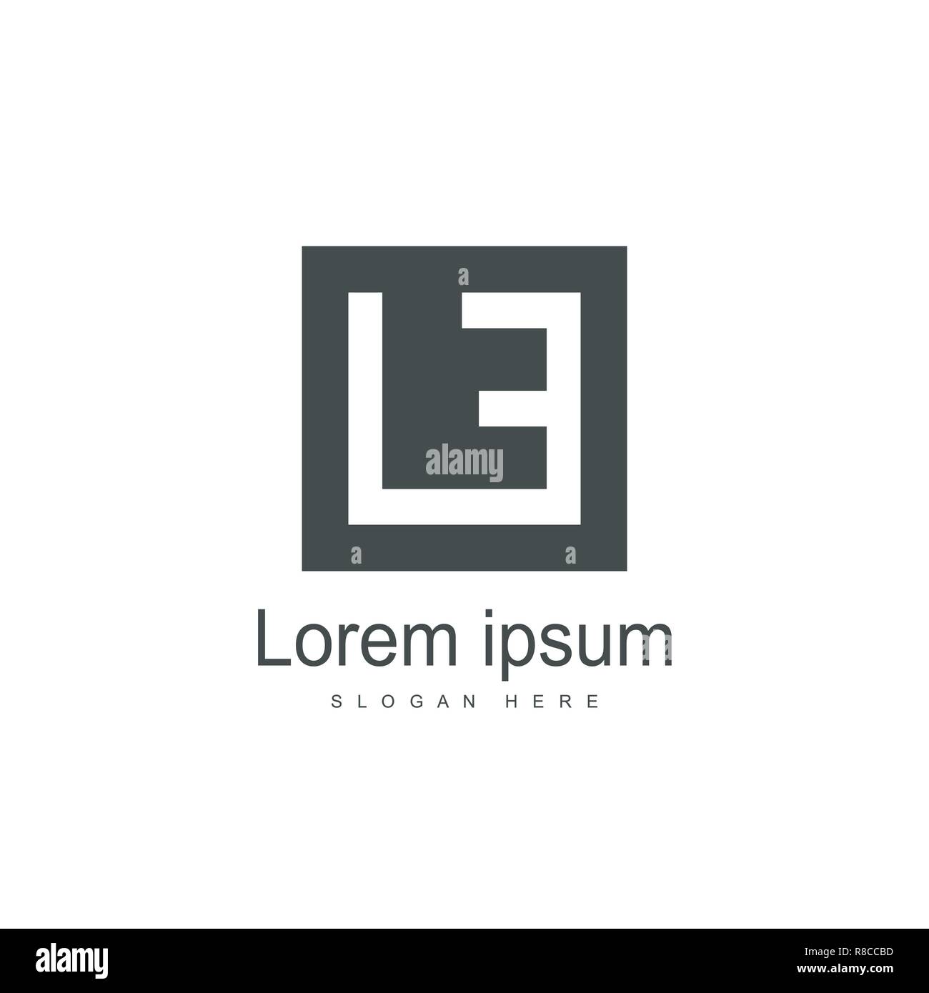Initial Letter LE Logo template design. Minimalist letter logo vector ...