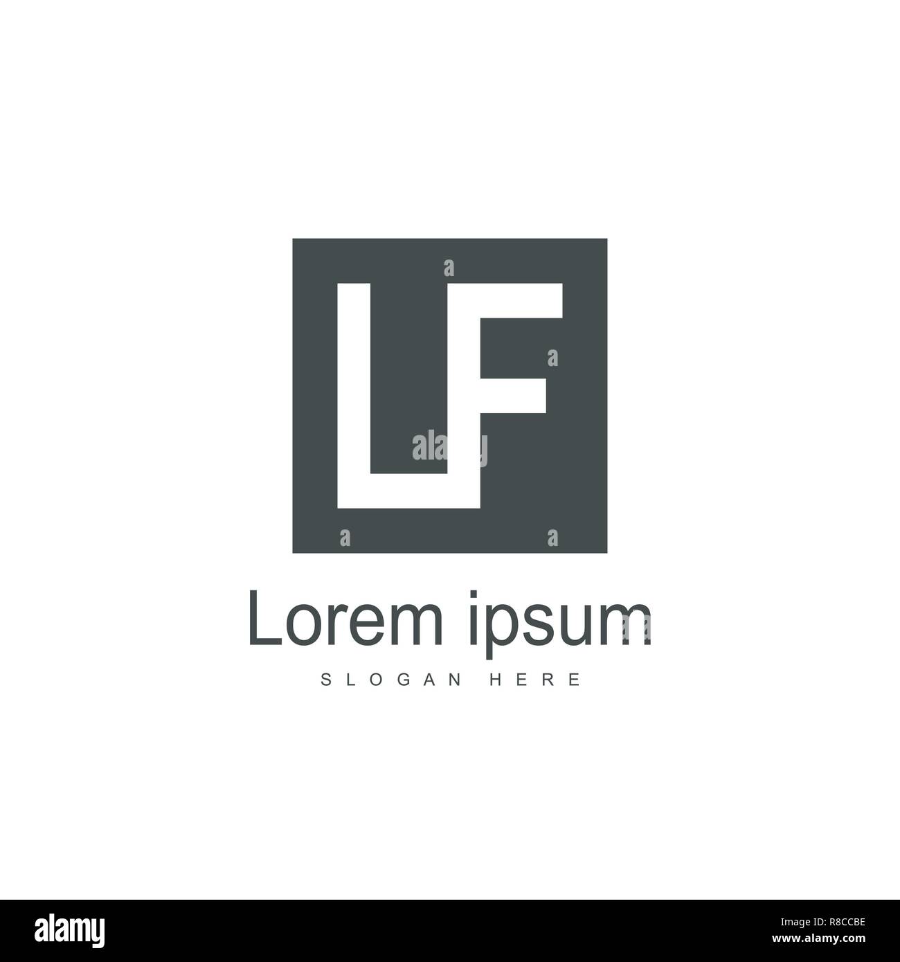Initial Letter LF Logo template design. Minimalist letter logo vector ...
