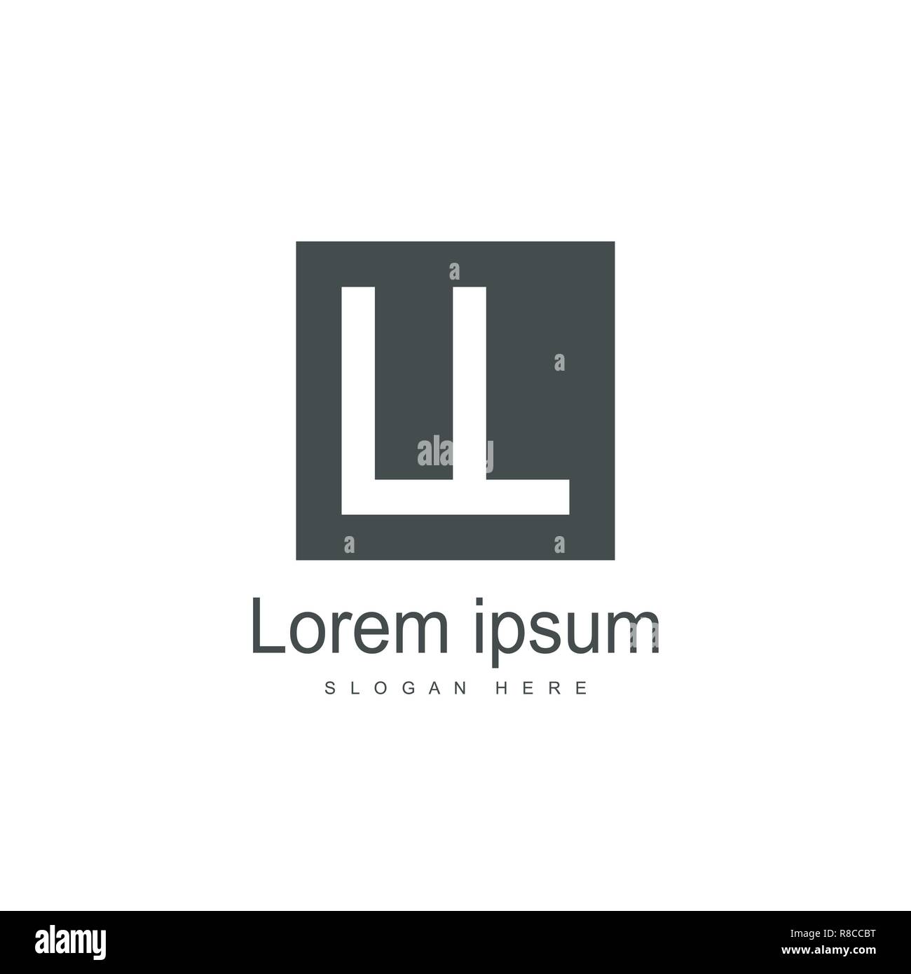 Initial Letter LL Logo template design. Minimalist letter logo vector ...