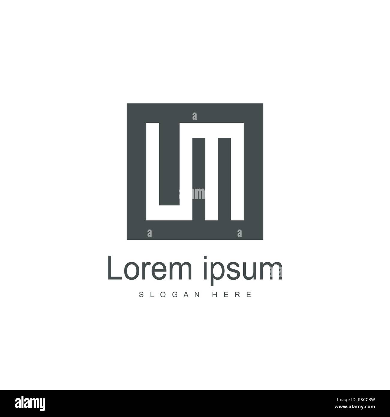 Initial Letter LM Logo template design. Minimalist letter logo vector ...