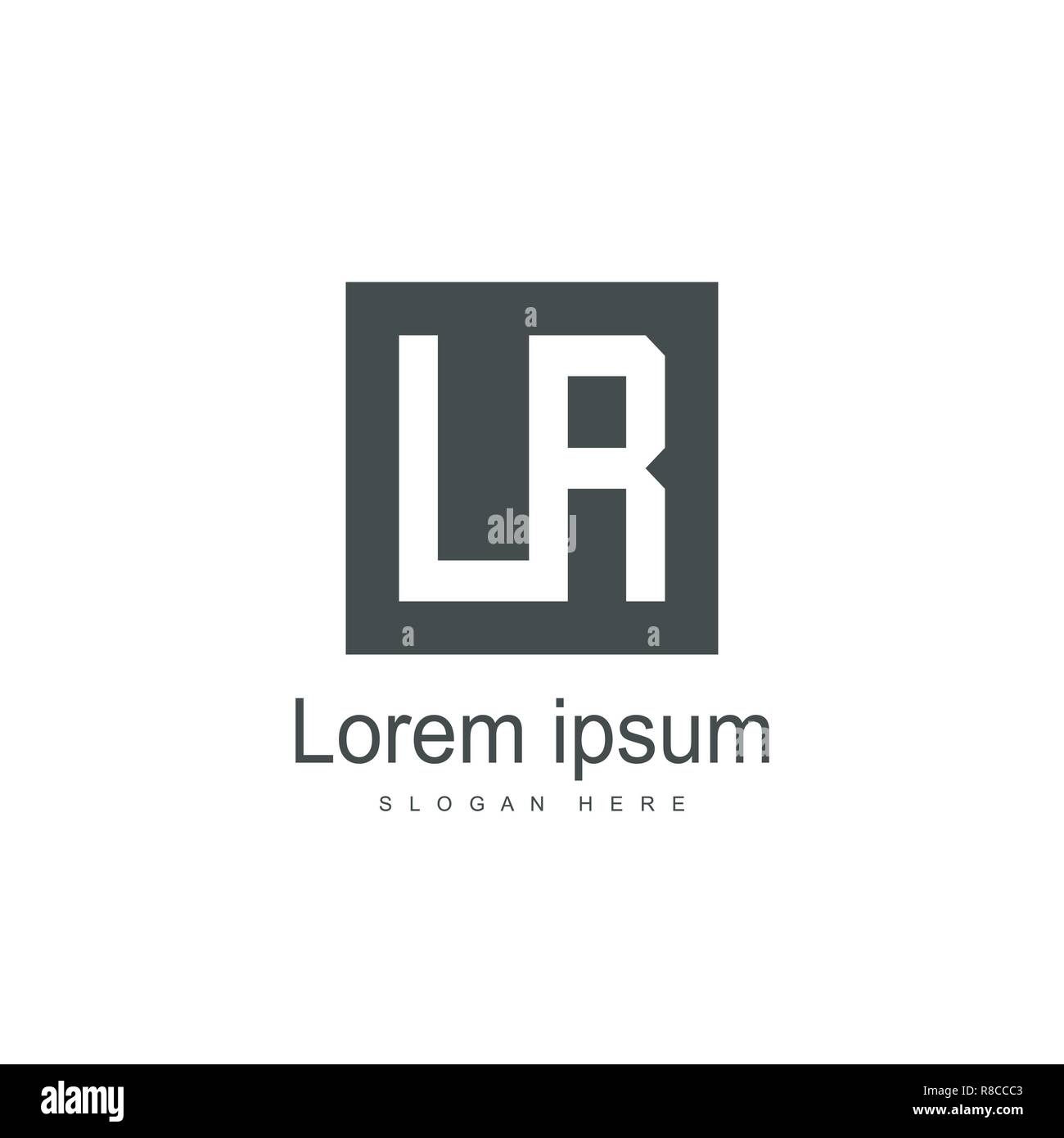 Initial Letter LR Logo template design. Minimalist letter logo vector ...