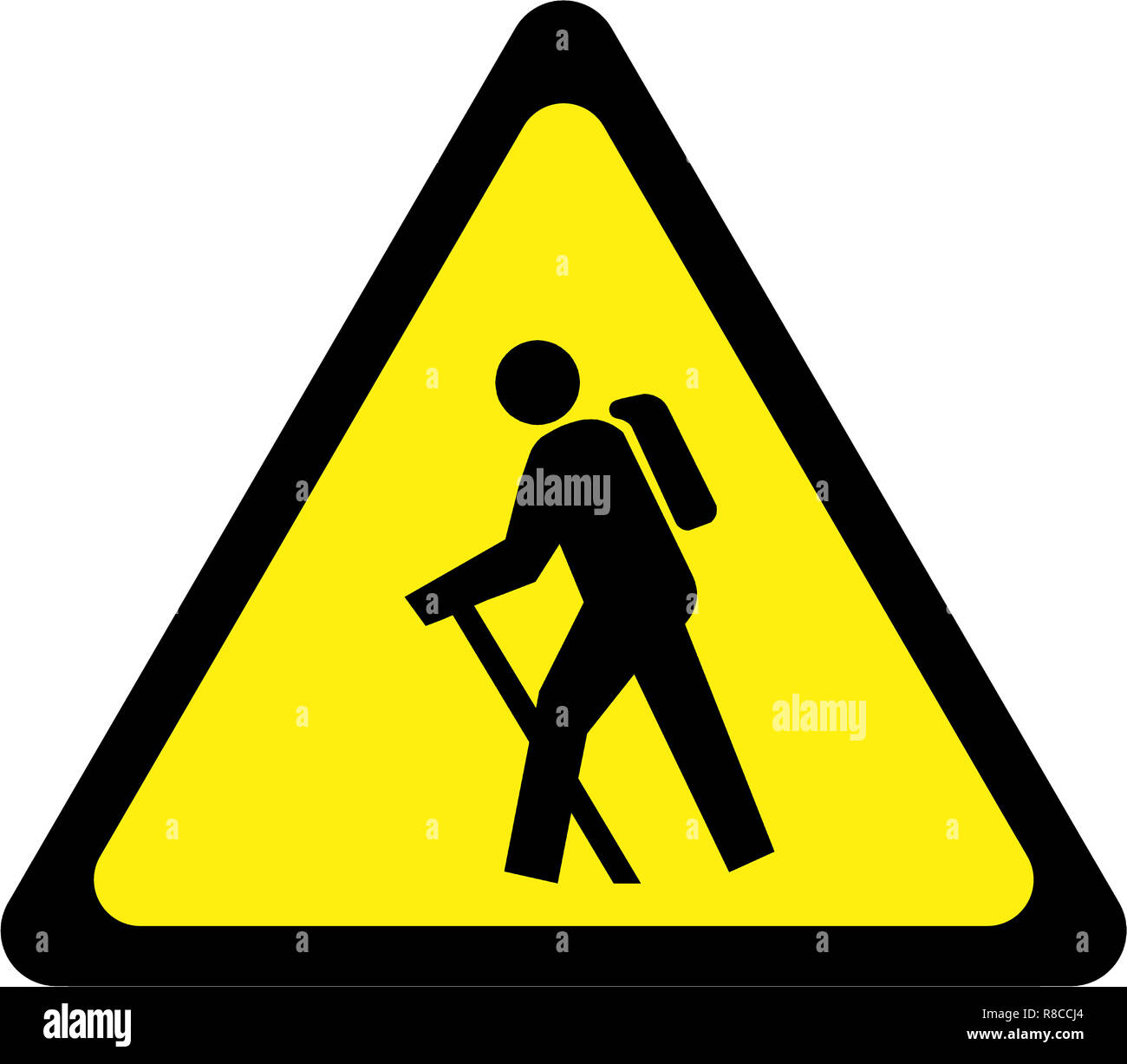 Hiker Symbol Sign Share The Trail Sign | Multi Use Share Trail Sign