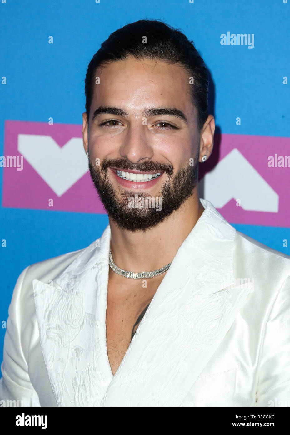 MANHATTAN, NEW YORK CITY, NY, USA - AUGUST 20: Maluma at the 2018 MTV ...