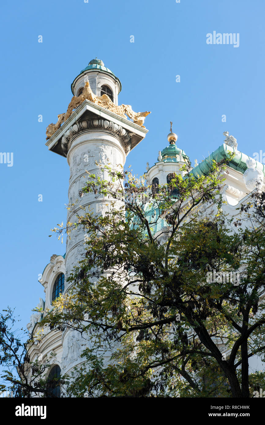 dome and columns of the Karlskirche in Vienna Stock Photo - Alamy