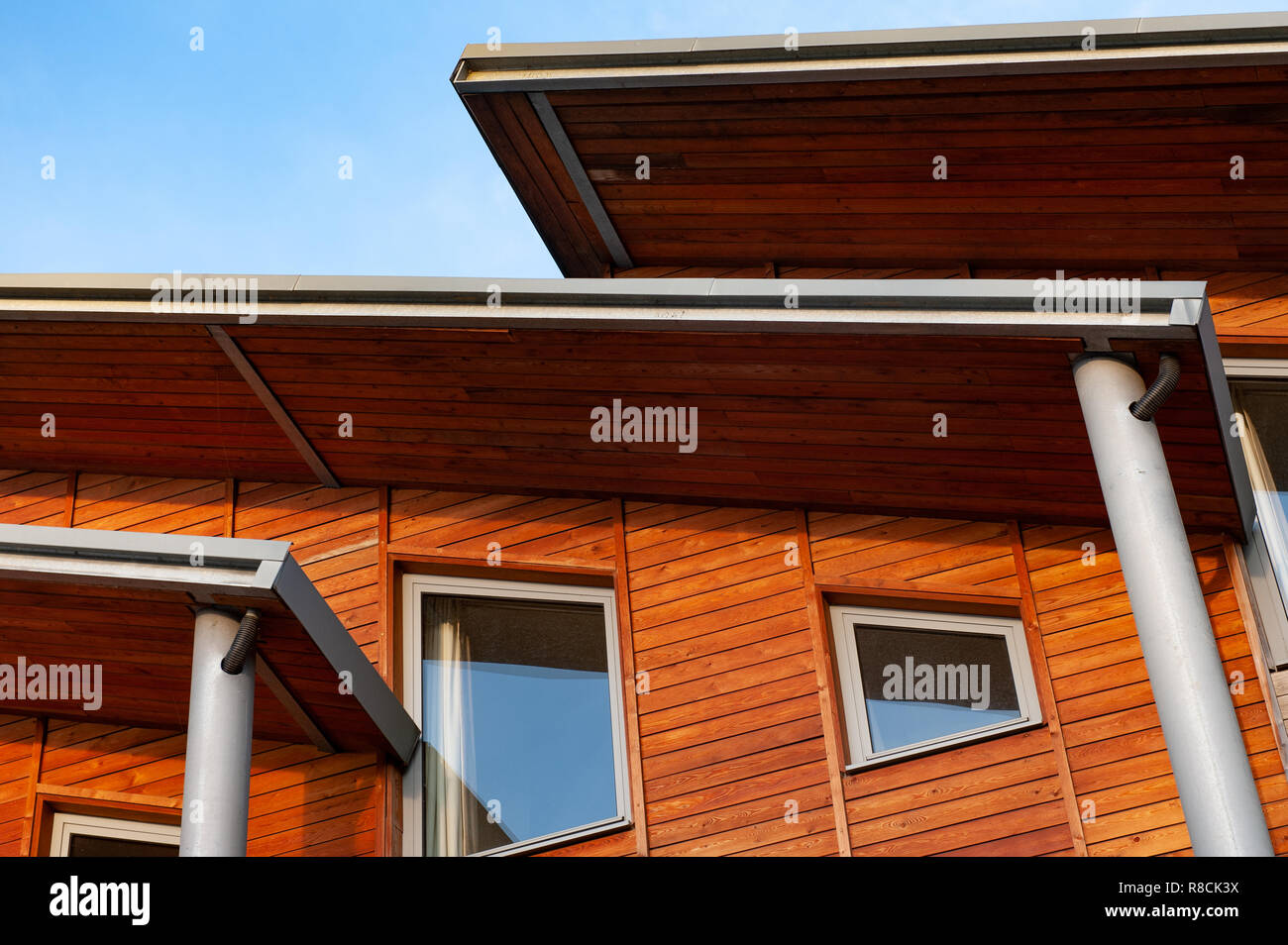 Angles on roofs and windows in living accommodation Stock Photo - Alamy