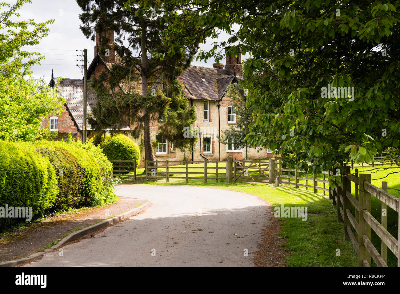 A rural scene of the small hamlet in the heart of the english ...