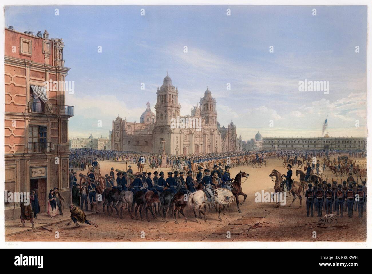 General Scott's Entrance into Mexico City, pub. 1851. Creator: Carl ...