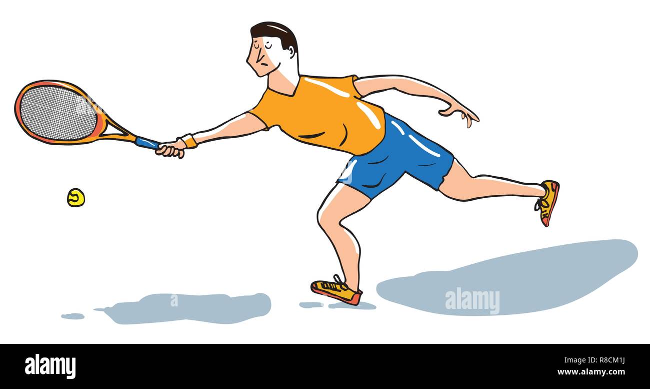 Forehand volley stroke Stock Vector Images - Alamy