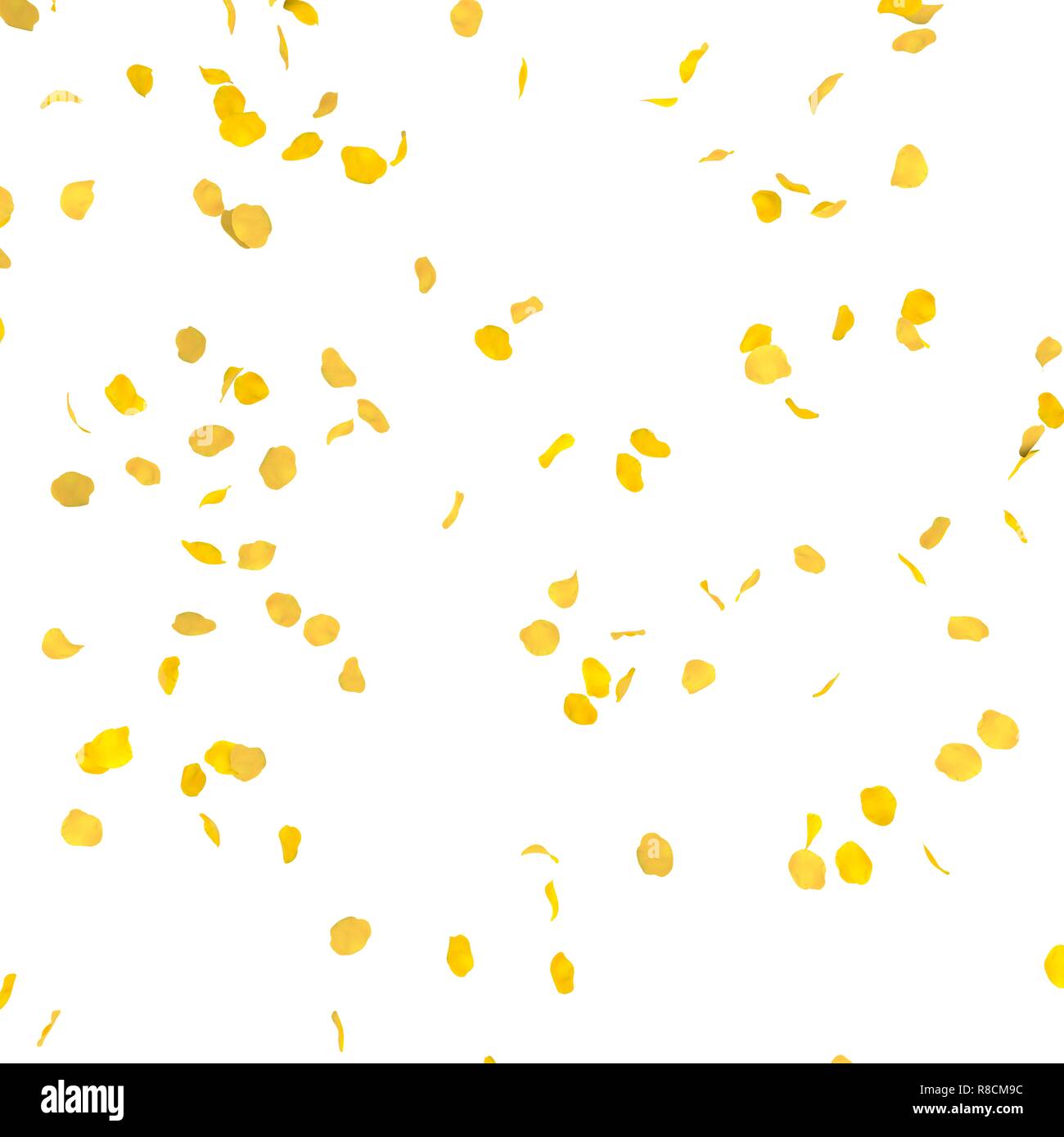 Rose petals fly in the air. White isolated background Stock Photo - Alamy